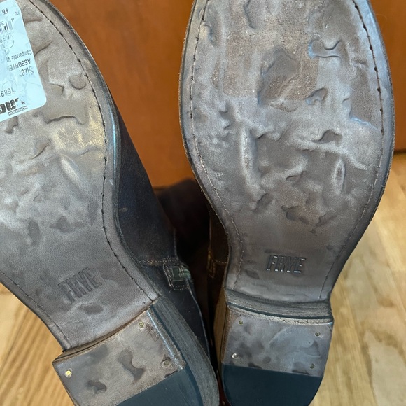 Frye | Shoes | Frye Carson Piping Tall Leather Boot Dark Brown New Sz ...